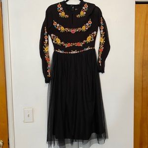 Modcloth | Dresses | Modcloth Folklore Embroidered Long Sleeve Dress ...